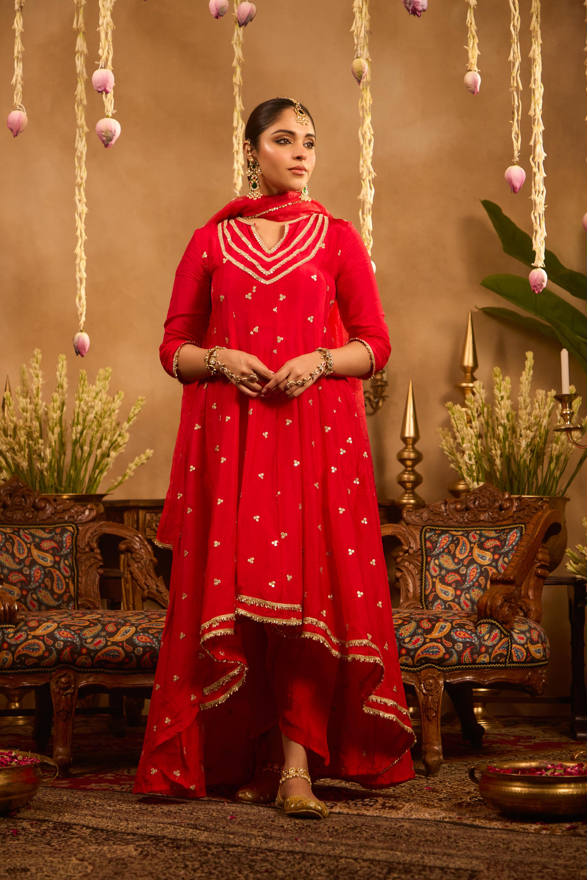 Mastaani Heer Red Anarkali Set