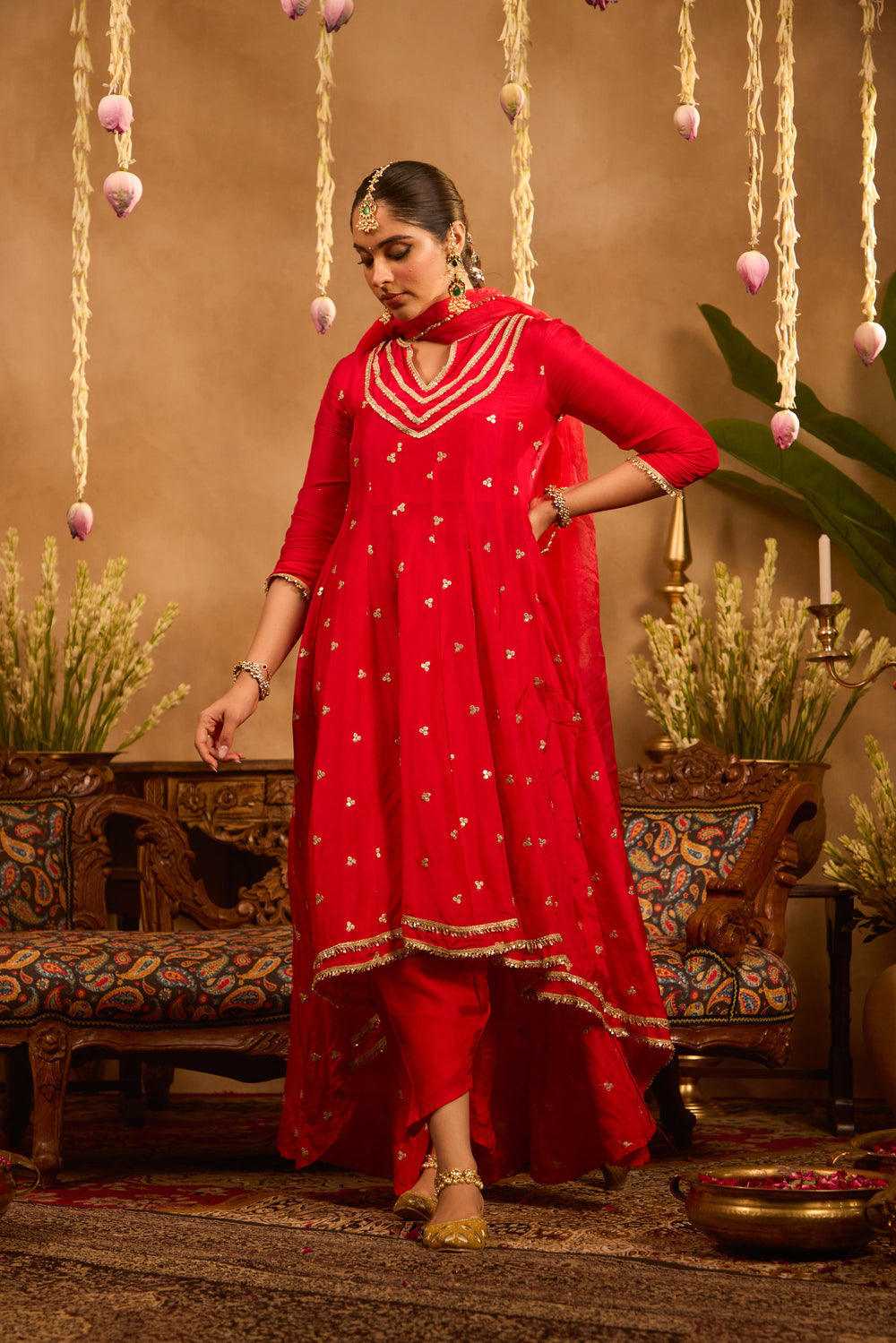 Mastaani Heer Red Anarkali Set