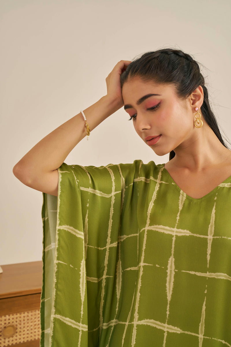 Meher Garden Green Kaftan Set – Alaya by Stage3